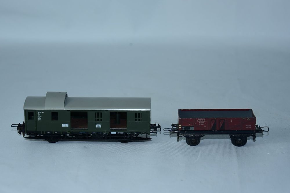 🔴 SPUR H0 TRIX 2 GÜTERW. 50er JAHRE ANTIK EINER BLECH (Gebraucht) in ...