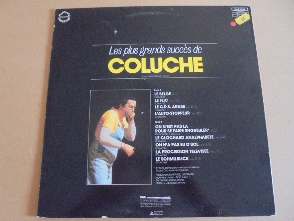 COLUCHE " Les plus grands succès de Coluche " LP France 1979 (D ...