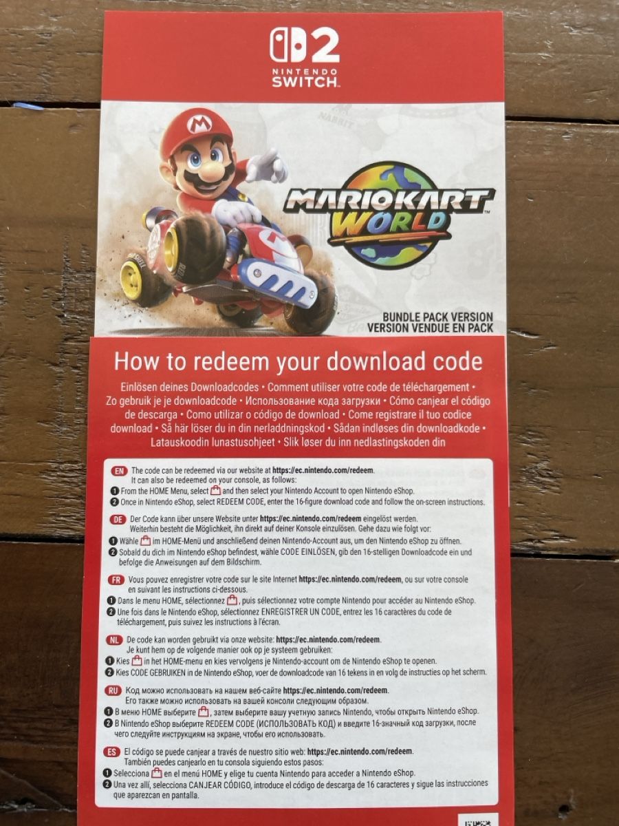 Nintendo Switch2 - Mario Kart World Downloadcode (Neu (gemäss ...