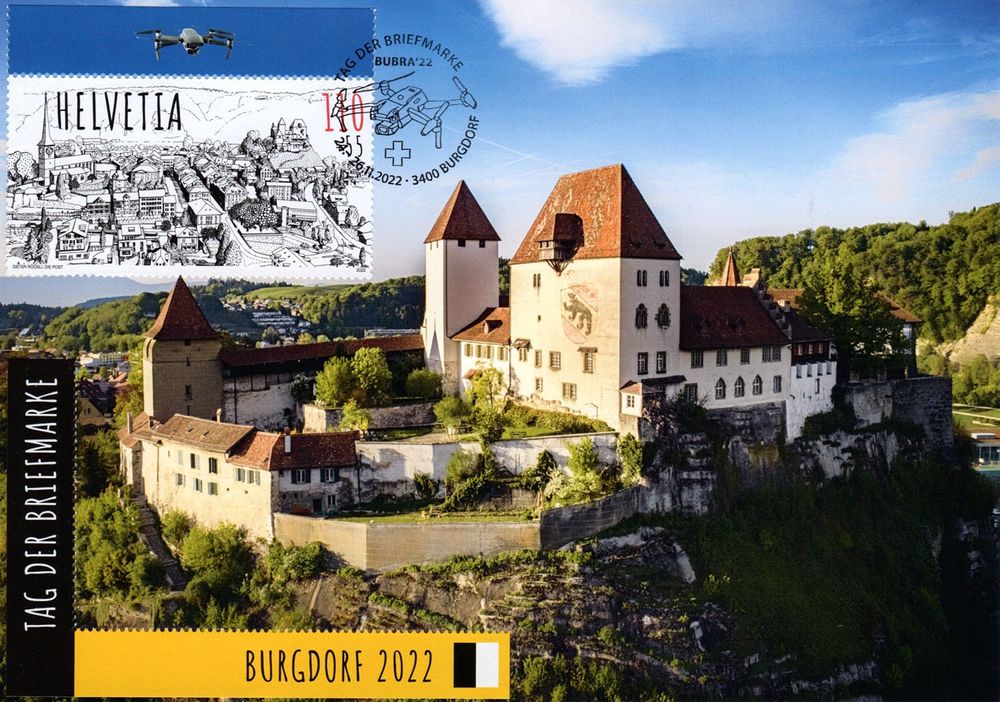 Maximumkarte mit Spempel Tag der Briefmarke 2022 - Burgdorf (Neu (gemäss Beschreibung)) in ...