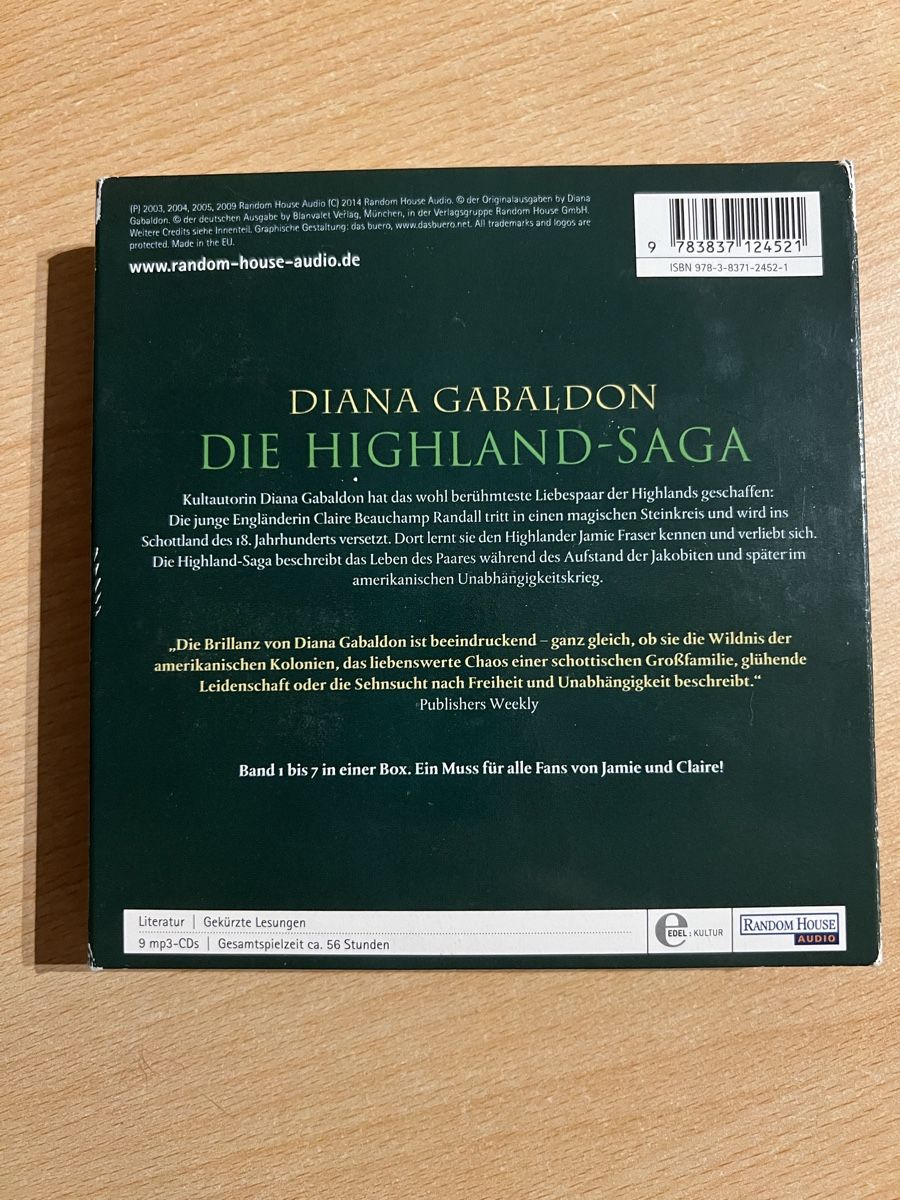 Die Highland Saga 1-7 von Diana Gabaldon (Neu (gemäss Beschreibung)) in Rupperswil für CHF 48 ...