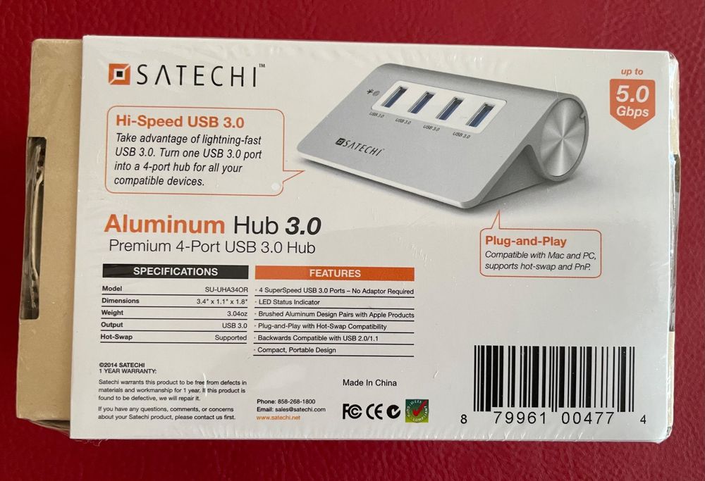 ALUMINUM 4 PORT USB 3.0 HUB V.2 (Neu und originalverpackt) in Rüfenacht BE für CHF 19 – mit ...