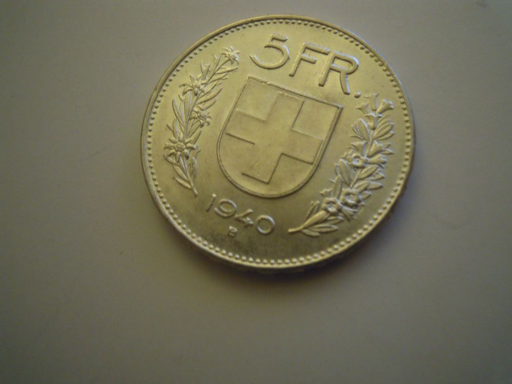 5 Fr. 1940 unz/stgl (Neu (gemäss Beschreibung)) in Kriegstetten für CHF 25 – mit Lieferung auf ...