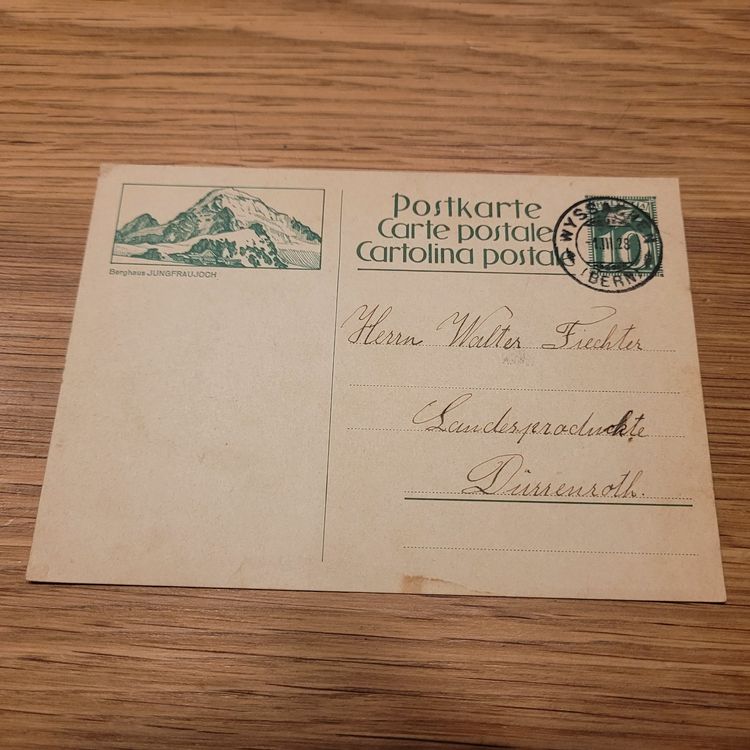 GS Karte Berghaus Wyssachen 1928 (Gebraucht) in Biel/Bienne für CHF 1 – mit Lieferung auf ...