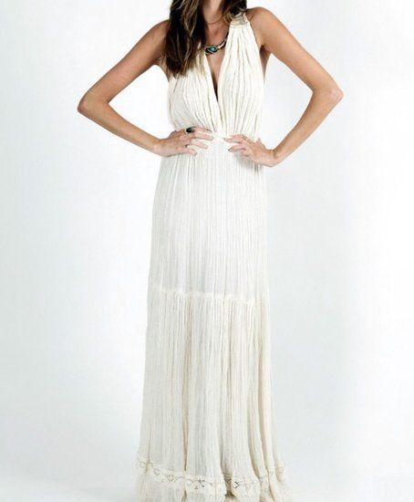 Boho Maxikleid mit Spitzen Volants zu Nile Free People (Gebraucht) in ...