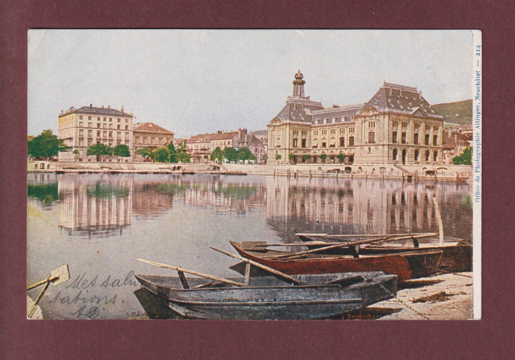 NEUCHÂTEL - Le Port - 1900 // pli d'angle // (D'occasion) à Pully pour ...