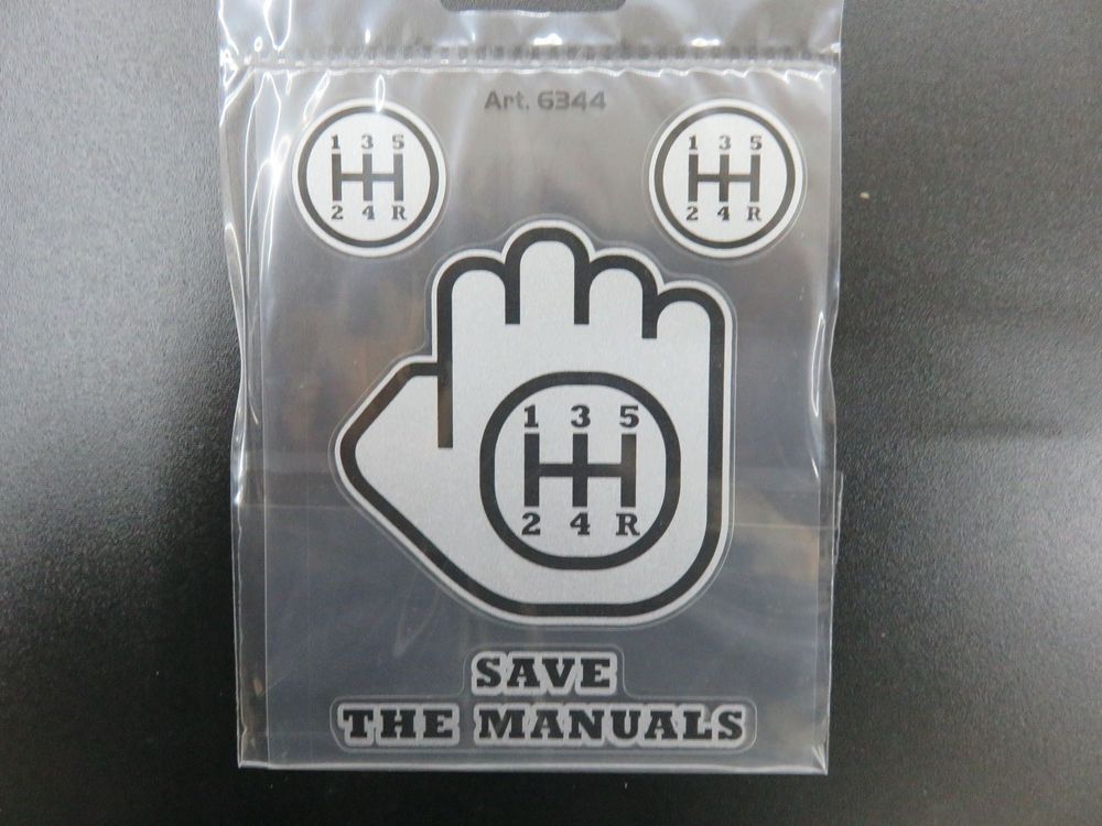 Save The Manual Sticker Motorsport (Neu und originalverpackt) in horn ...