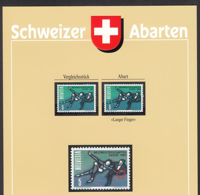 Schweizer Abarten mit Garantie / Plattenfehler Langer Finger (Neu und originalverpackt) in ...