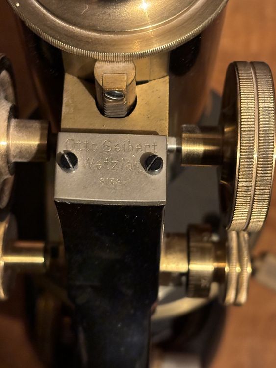 Microscope antique Otto Seibert Wetzlar, en laiton (Gebraucht) in La ...