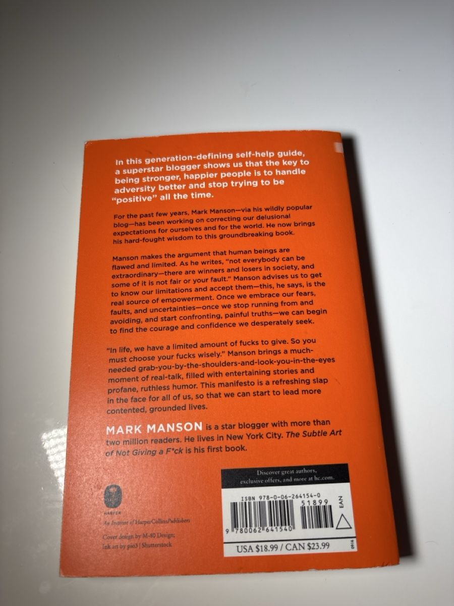 The Subtle Art of Not Giving a F*ck, Mark Manson (Gebraucht) in Basel ...