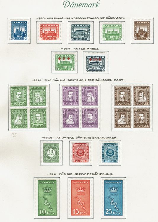 Dänemark 1920-1924, Albumblatt alle Serien * Falz, (Gebraucht) in Kriens für CHF 9.5 – mit ...