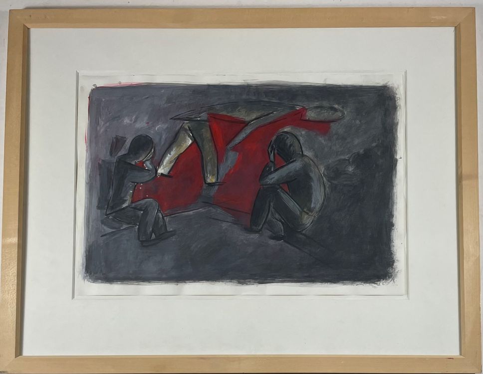 Peter Roesch (1950) grosses Gouache | Kaufen auf Ricardo