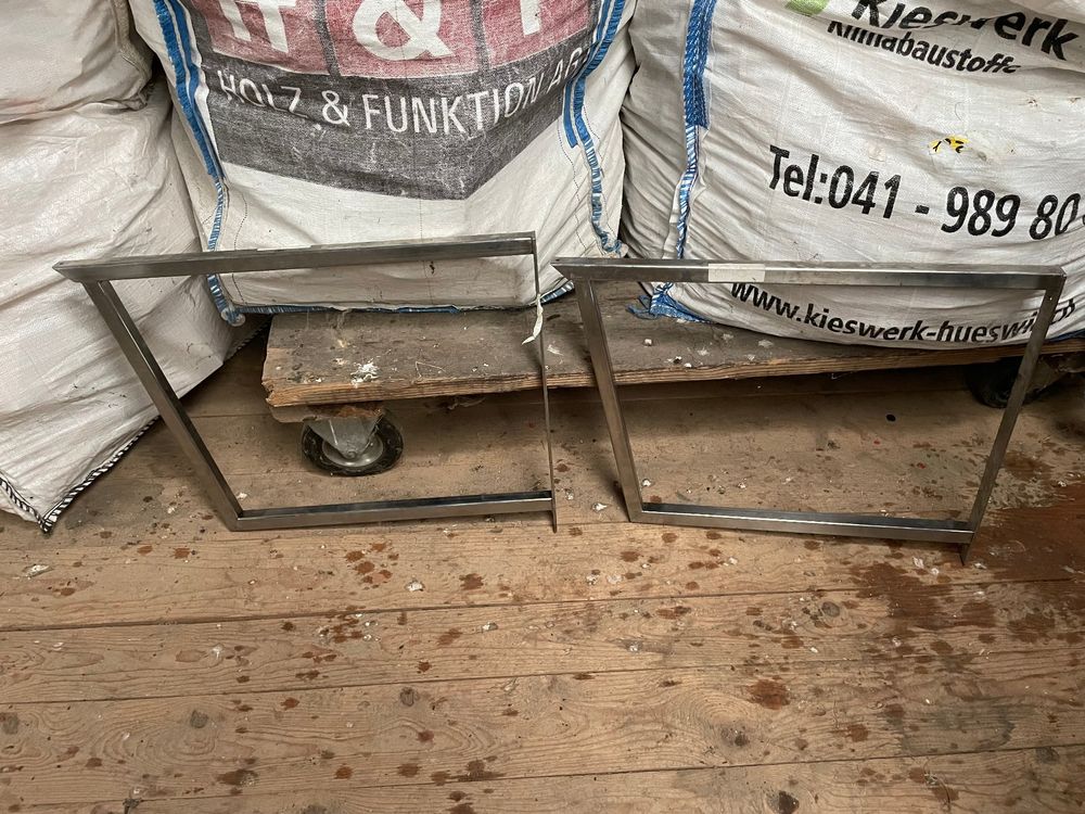 Wandhalter Edelstahl für Regal 4kt. Rohr 30x30 (paar) Los 8 (Gebraucht ...