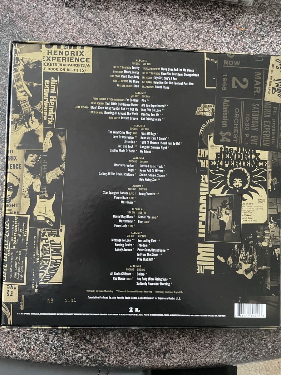 Jimi Hendrix Anthology - 8 LP Box Limitiert Nummeriert Vinyl (Gebraucht ...