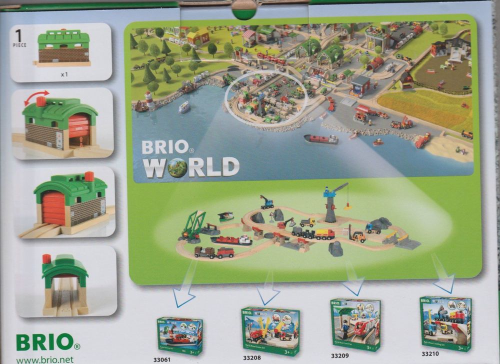 BRIO 33574 TRAIN GARAGE WOODEN RAILWAY TRACK SYSTEM new (Neu und ...