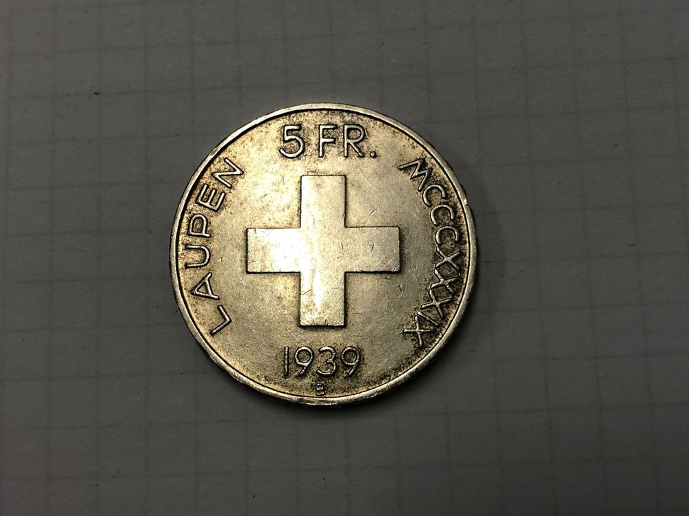 Schweiz - 5 Franken 1939 Laupen | Kaufen auf Ricardo