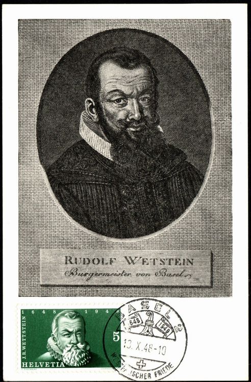 Maximumkarte MK Johann Rudolf Wetstein Nr. 281 1948 (Neu und ...