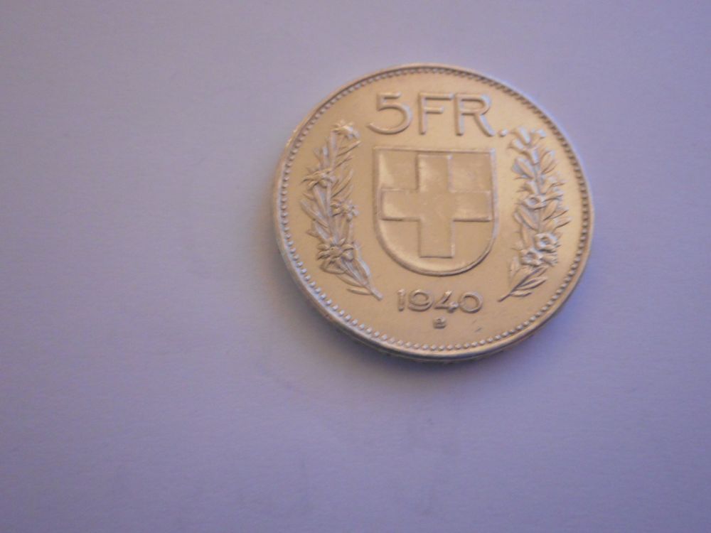 5 Fr. 1940 silber (Gebraucht) in Kriegstetten für CHF 13.5 – mit Lieferung auf Ricardo kaufen