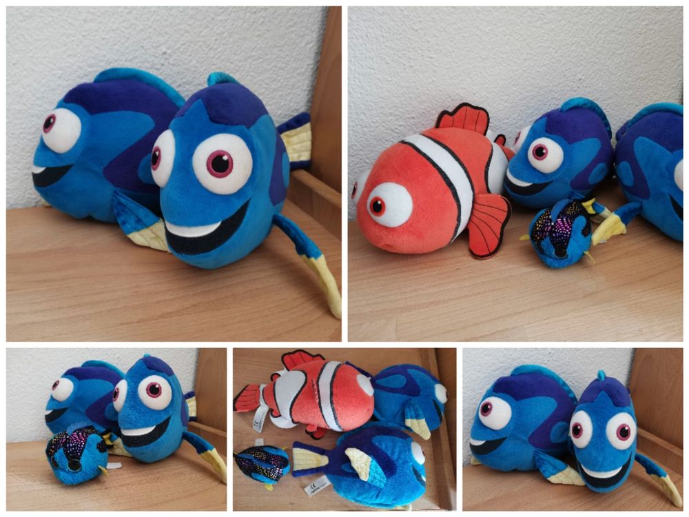 Nemo und Dory mit Eltern Plüschtiere Fische für Kinder (Gebraucht) in ...