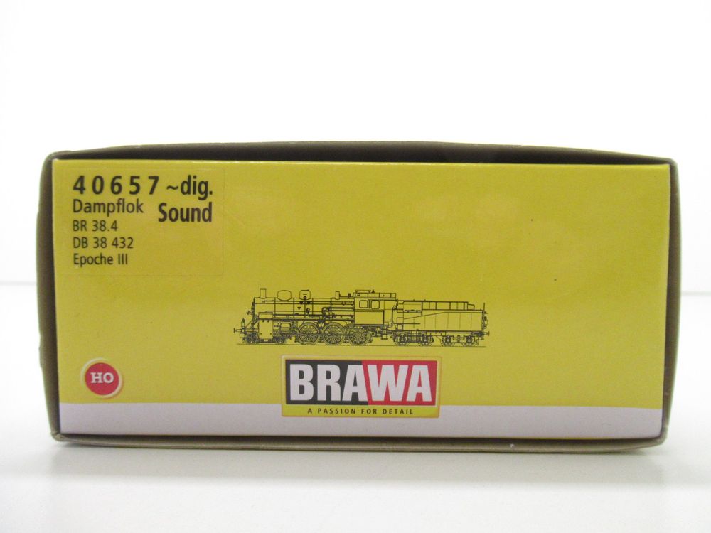 Brawa 40657 Dampflok BR 38.4 DB AC Digital mit Sound H0 (Gebraucht) in ...