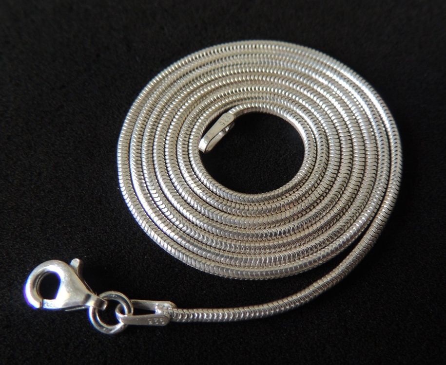 Silber 925 Schlangen Halskette 60 cm / 1,5 mm | Kaufen auf Ricardo