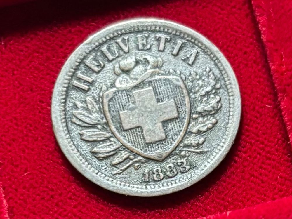 Schweiz 2 Rappen 1883 vzgl Schild mit Freiheitshut | Kaufen auf Ricardo