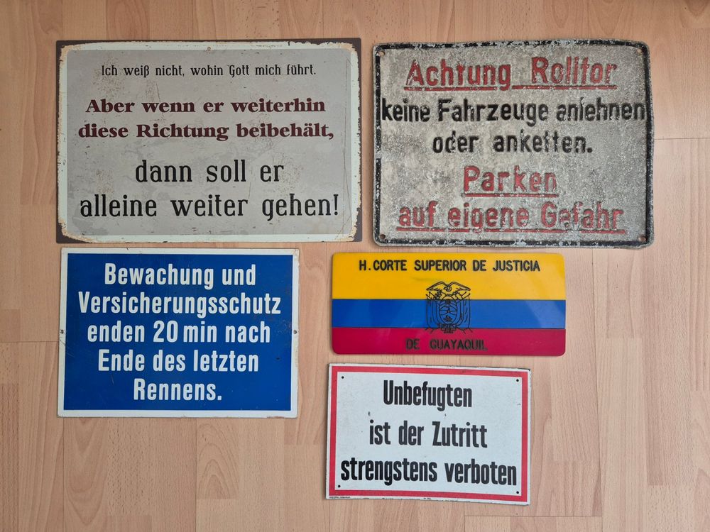 Blechschilder Achtung Verboten Schild Blech Reklame Retro | Kaufen auf ...