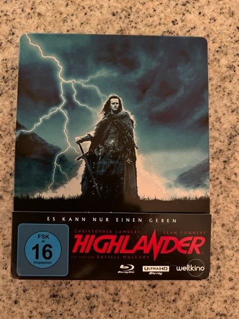HIGHLANDER *** 4K UHD + BD *** IM STEELBOOK - D+E IN 5.1 DTS (Neu ...