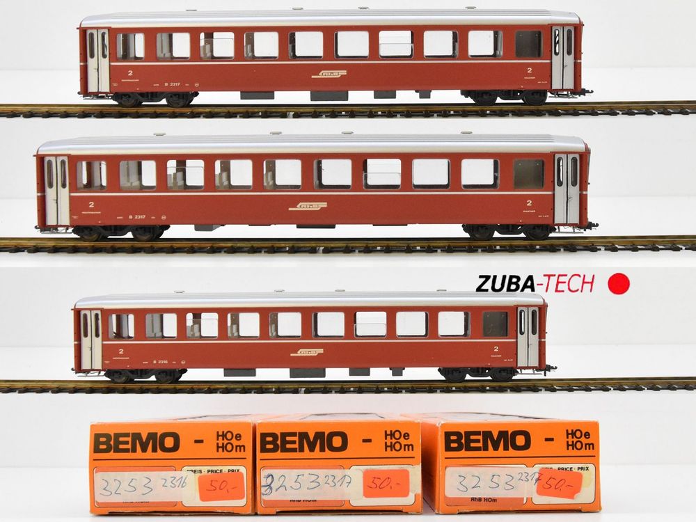 Bemo 3x Personenwagen EW I RhB H0m GS mit OVP (Gebraucht) in St. Gallen für CHF 43 – mit ...