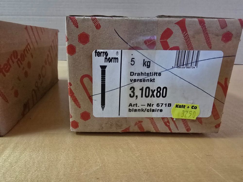 Posten Ferro Norm Drahtstifte 3,1x 80 neu ab 1.- (Neu und ...