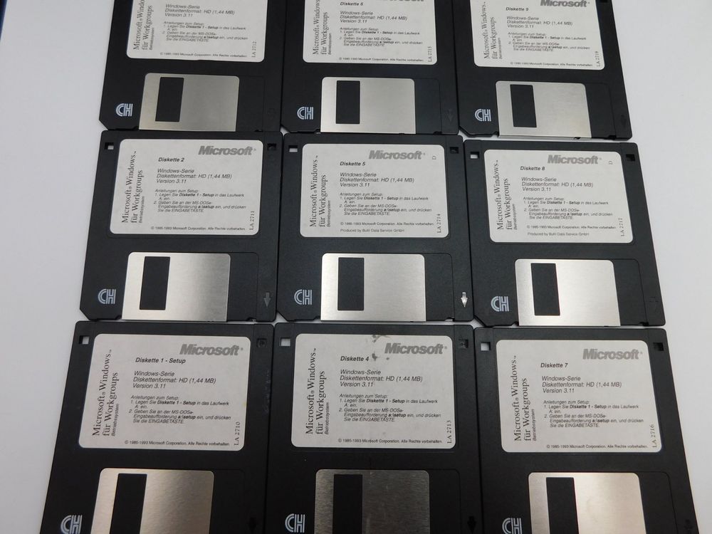 Windows 3.11 Workstation Edition 9 Floppy Disketten ab 1.- (Gebraucht ...