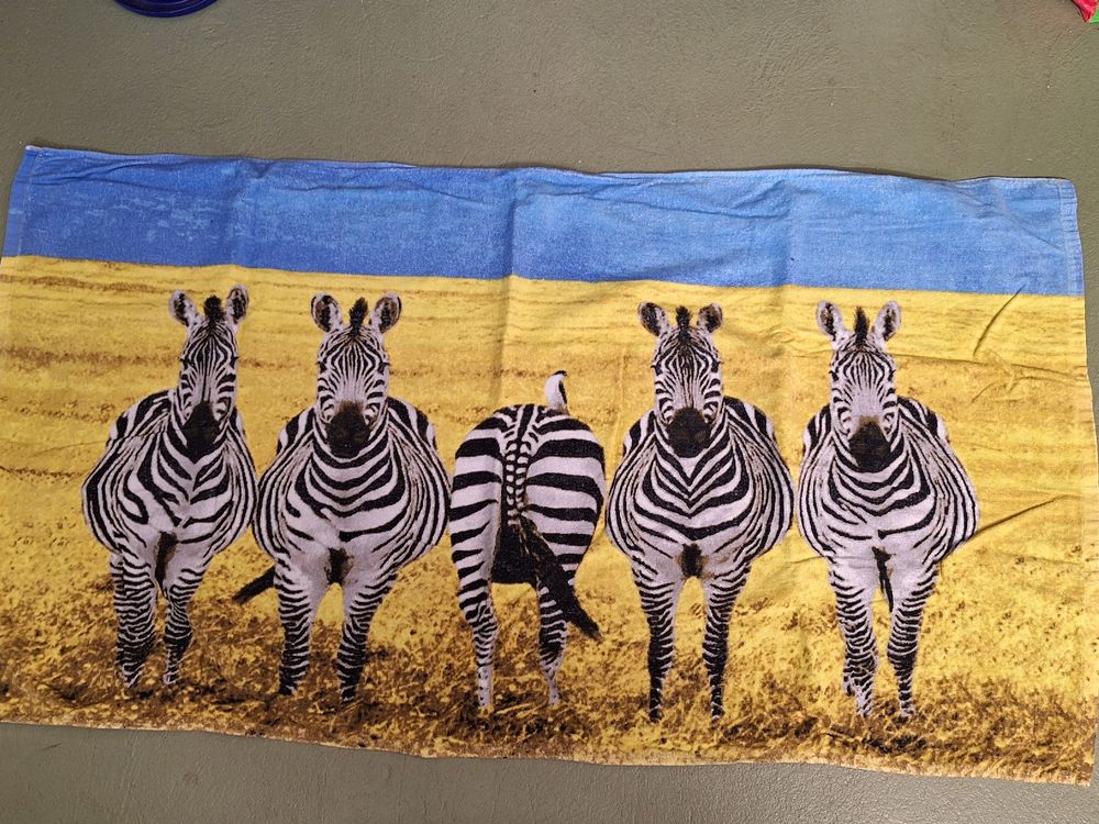 Zebra Badetuch (Gebraucht) in Niederglatt ZH für CHF 9 – mit Lieferung auf Ricardo kaufen