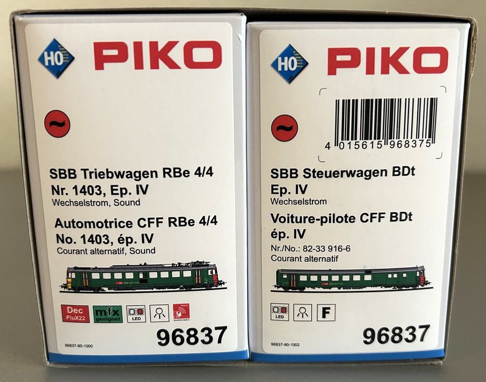 Piko 96837 / Seetal Triebzug RBe 4/4 – BDt grün/rot der SBB (Neu ...