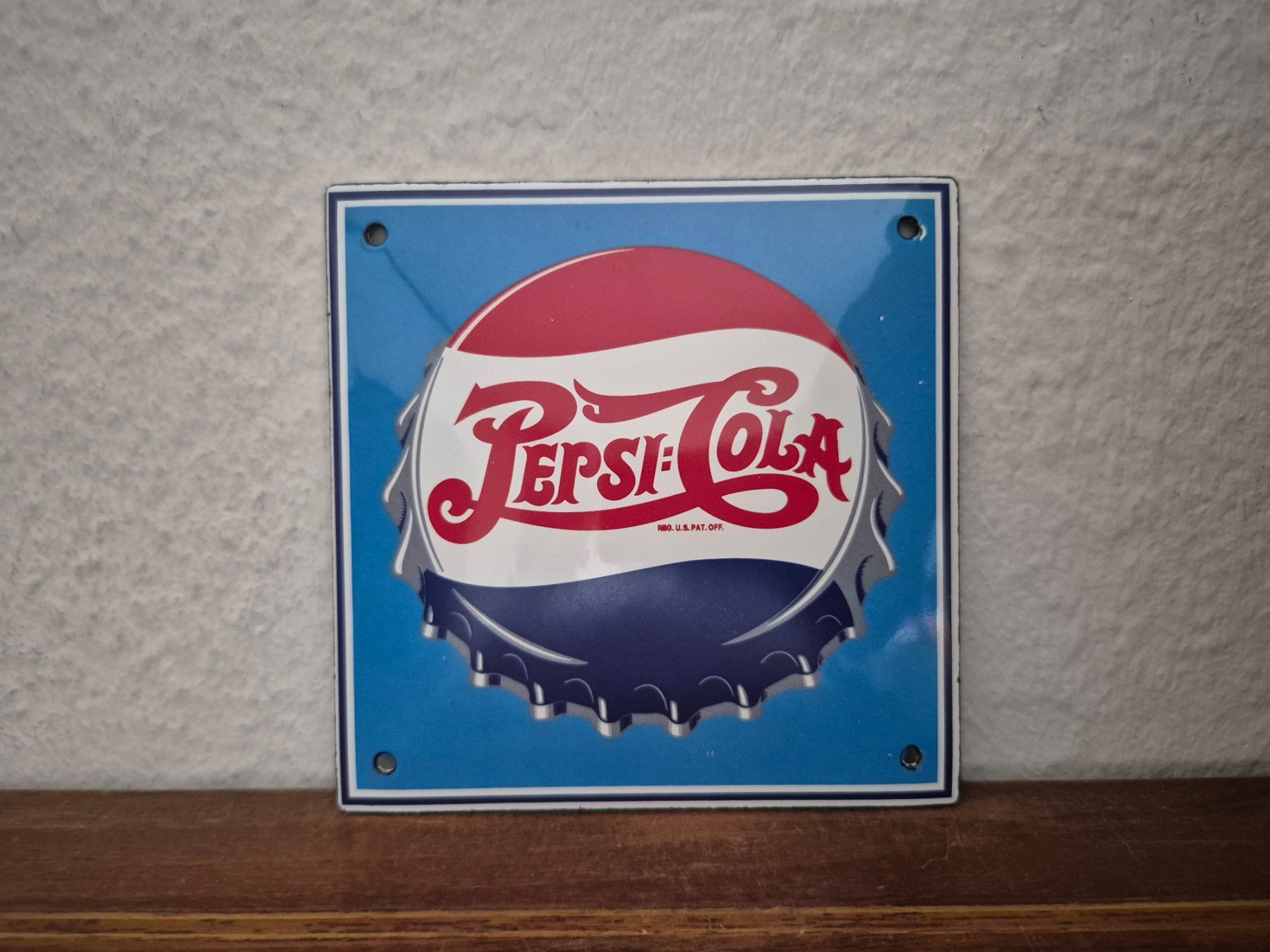 Emailschild Pepsi Cola Korken Logo Bar Salon Emaille Schild (Neu ...