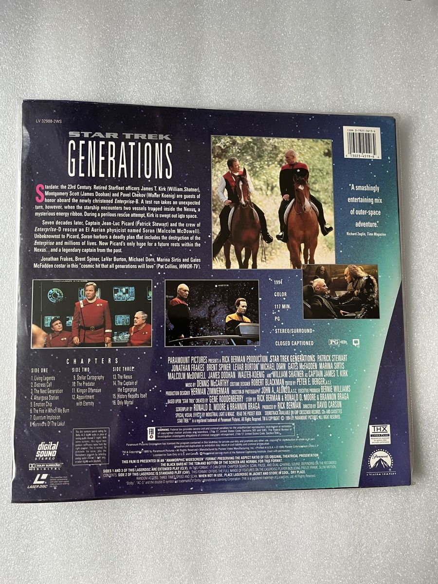 Star Trek: Generations Laserdisc - Top Zustand, Rarität! (Gebraucht) in ...