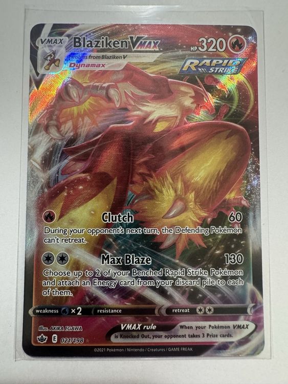 Blaziken Vmax #021 Chilling Reign EN (Gebraucht) in Savigny für CHF 1 ...
