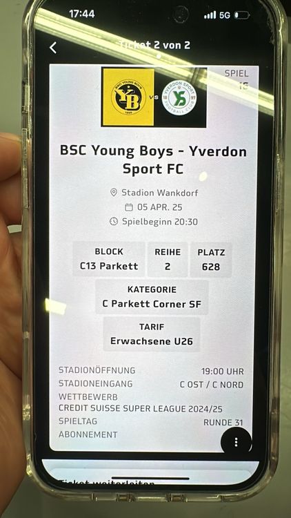 YB - Yverdon Ticket zu verkaufen (Neu und originalverpackt) in Zwingen ...