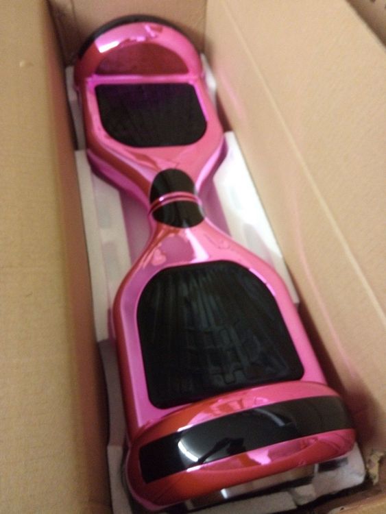 Hoverboard Pink Metallic mit LED auf Rädern (Neu und originalverpackt ...