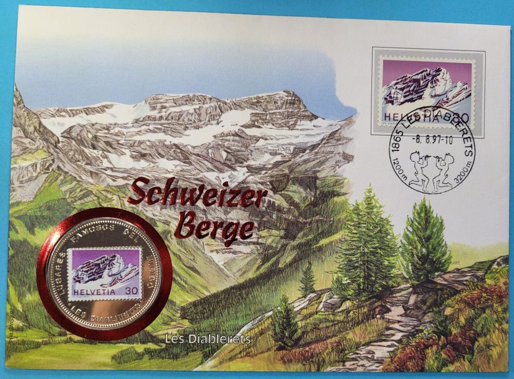 Münzbrief Schweizer Berge LES DIABLERETS 1997 (Gebraucht) in Oberriet SG für CHF 5.2 – mit ...