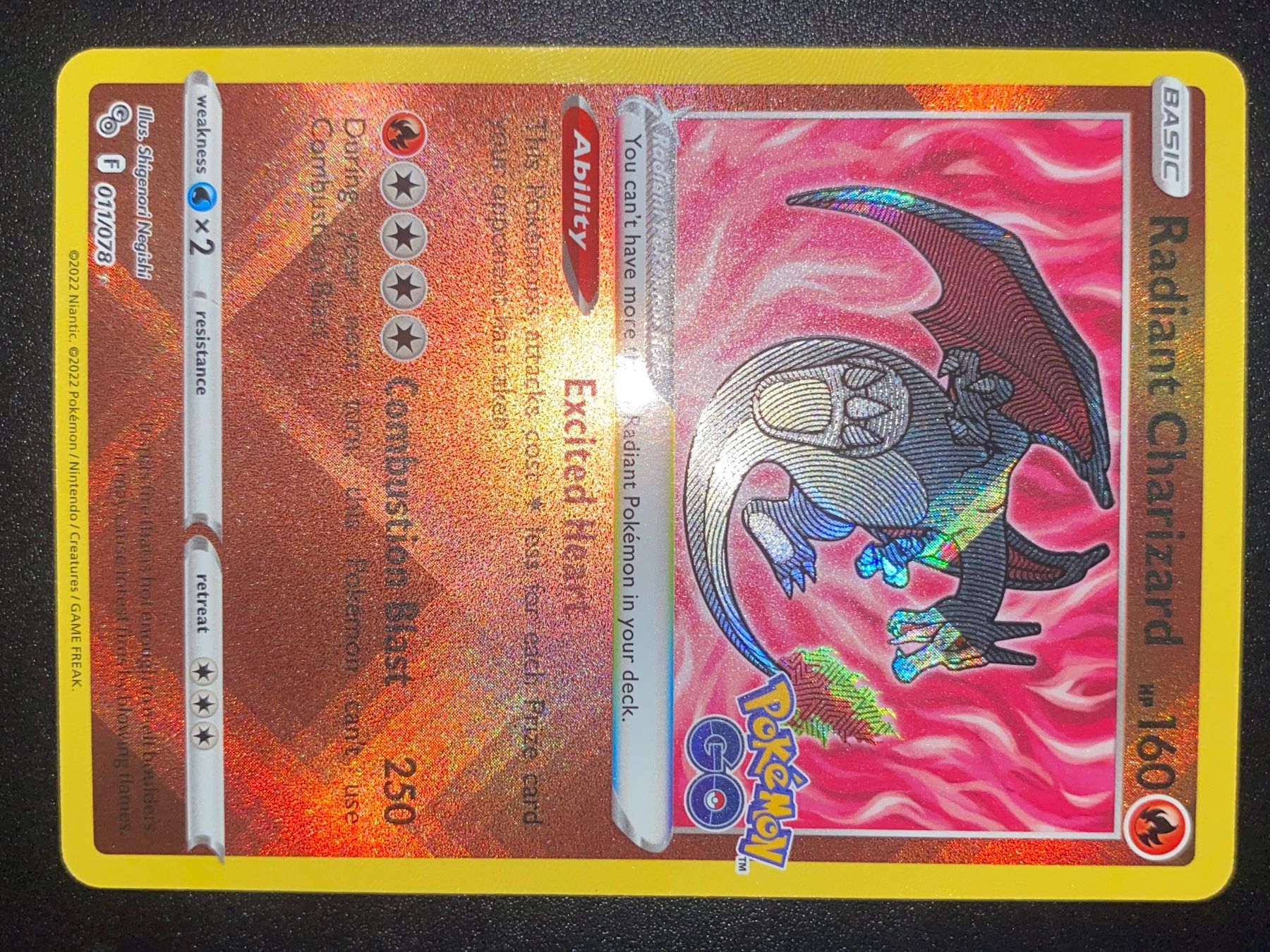 Radiant Charizard (011/078) - Pokémon GO - NM+ - EN (Neu (gemäss ...