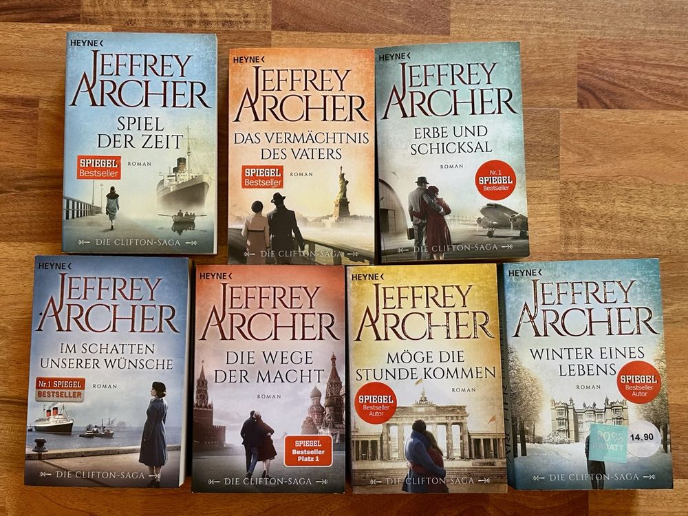 Clifton-Saga von Jeffrey Archer, komplett 7 Bände (Gebraucht) in ...
