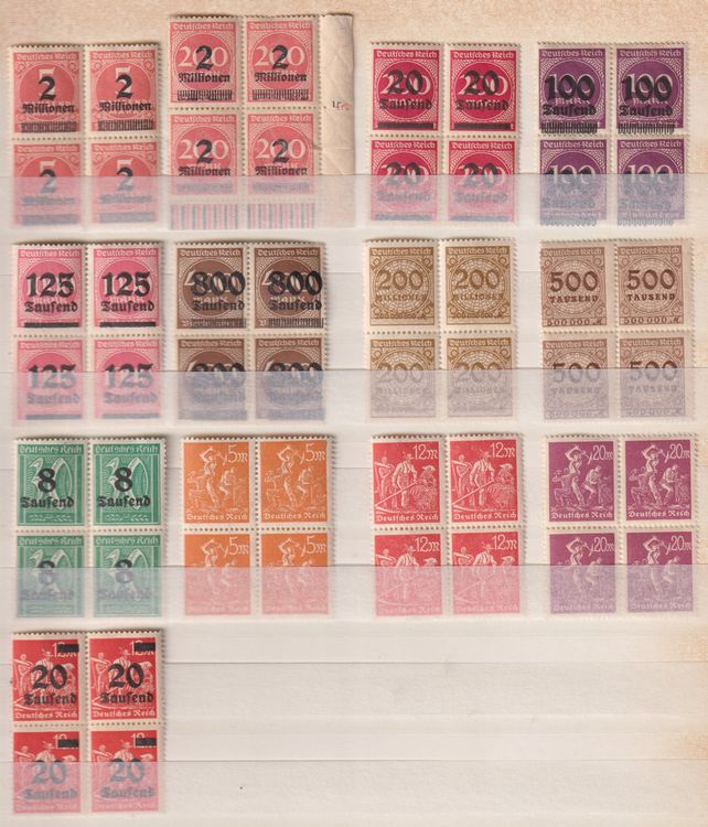 13 versch.4-er-Blocks. D-Reich. Inflation | Kaufen auf Ricardo