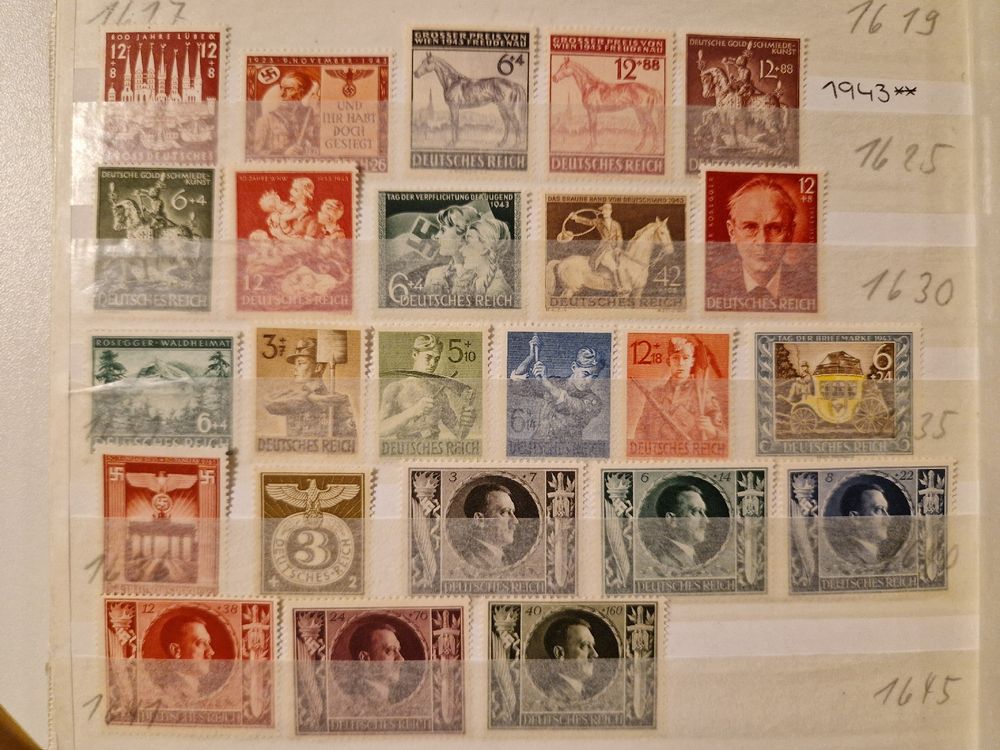 DR Deutsches Reich Briefmarken Adolf Hitler 1940 - 1945 ** (Neu (gemäss ...