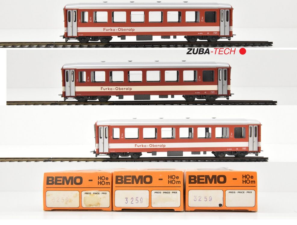 Bemo 3x FFA EW I, Personenwagen der FO, H0m GS mit OVP (Gebraucht) in St. Gallen für CHF 55 ...