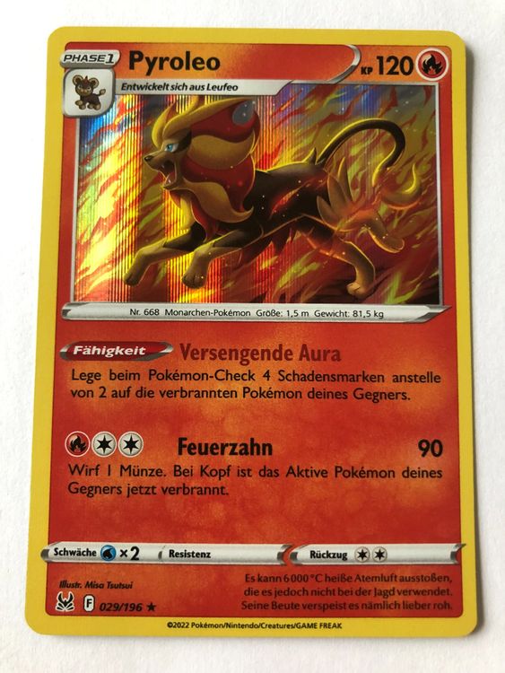 Pyroleo - Holo - Pokemon (Neu (gemäss Beschreibung)) in Nussbaumen AG ...