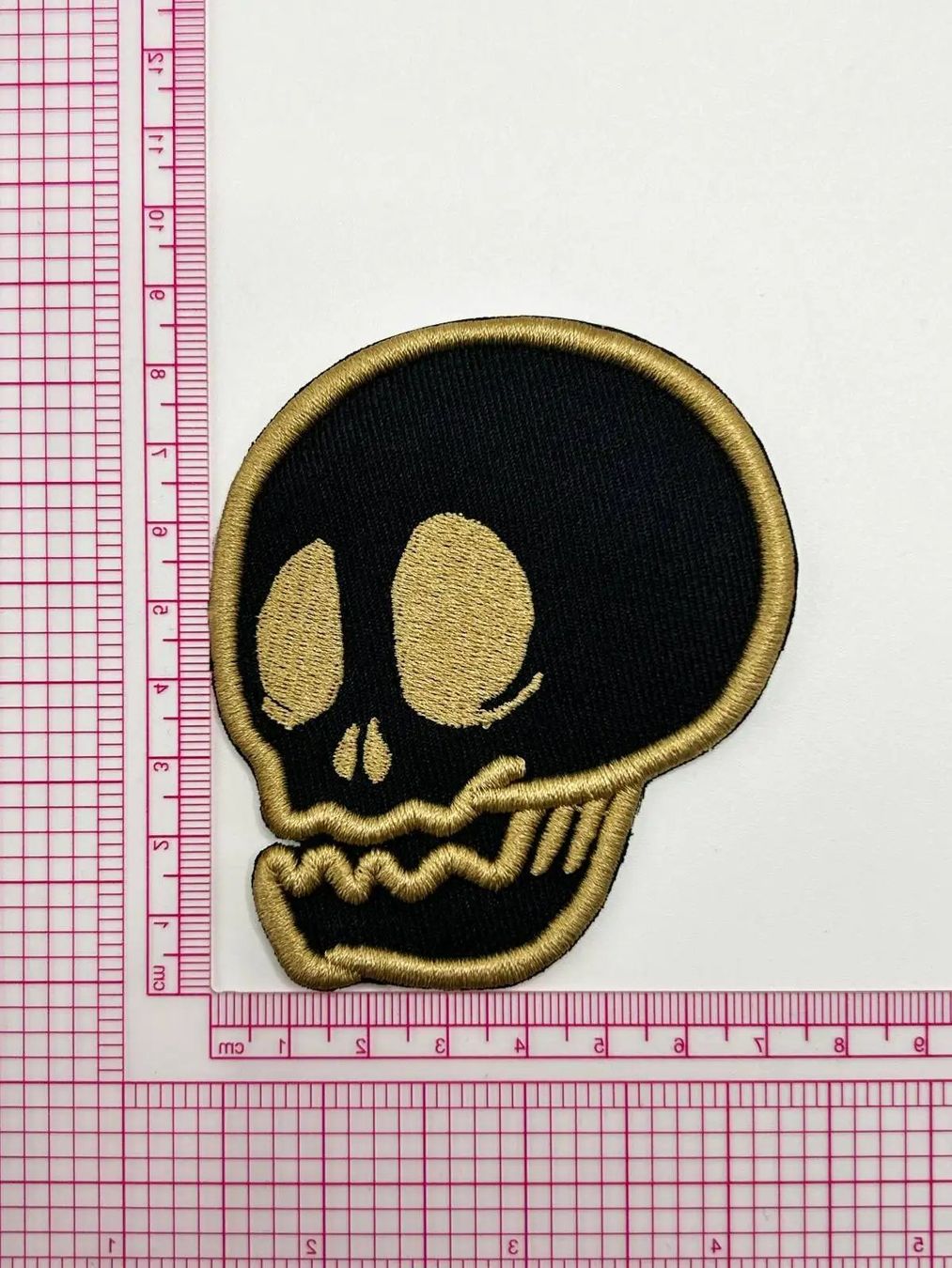 Golden Skull Premium Stickpatch – 3D‑Aufnäher – neu (Neu und ...