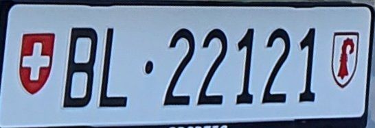 BL 22121 Autonummer Nummernschild Kontrollschild Kennzeichen (Neu und ...