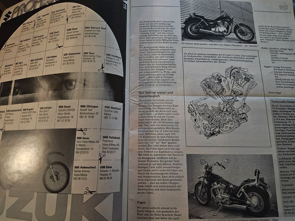 Moto Sport Schweiz 14/86 750 Intruder Amstrong Military xx (Gebraucht ...