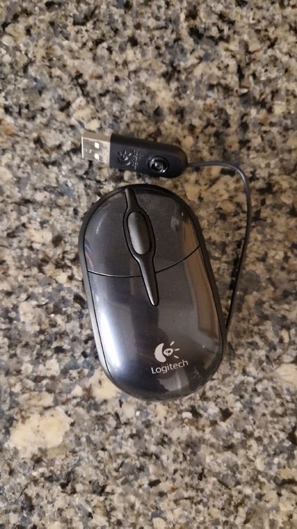 Logitech Maus M-UV94 Kabel aufrollbar | Kaufen auf Ricardo