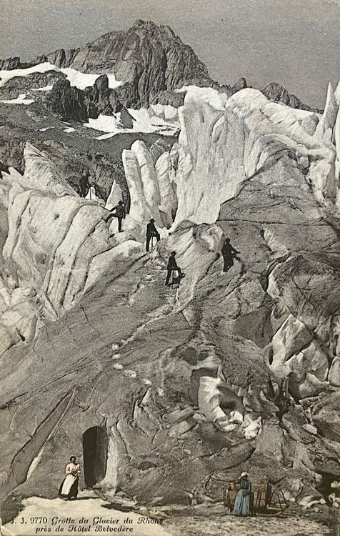 Antike AK Eisgrotte Rhonegletscher belebt | Kaufen auf Ricardo